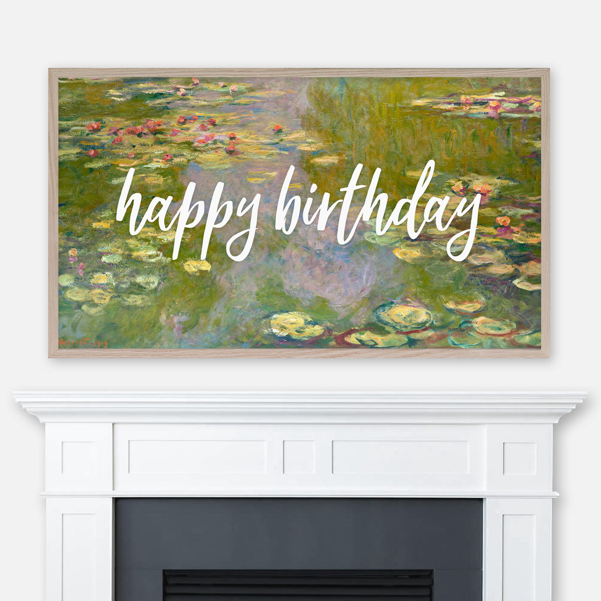 Happy Birthday Samsung Frame TV Art 4K - Claude Monet Painting - Water ...