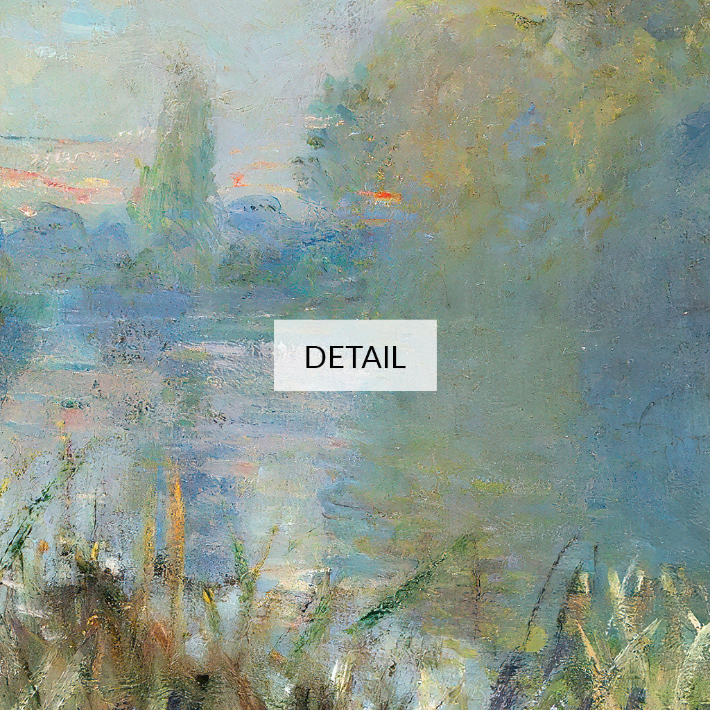 Claude Monet Painting - Bords De La Seine En Automne - Autumn Fall Lan ...