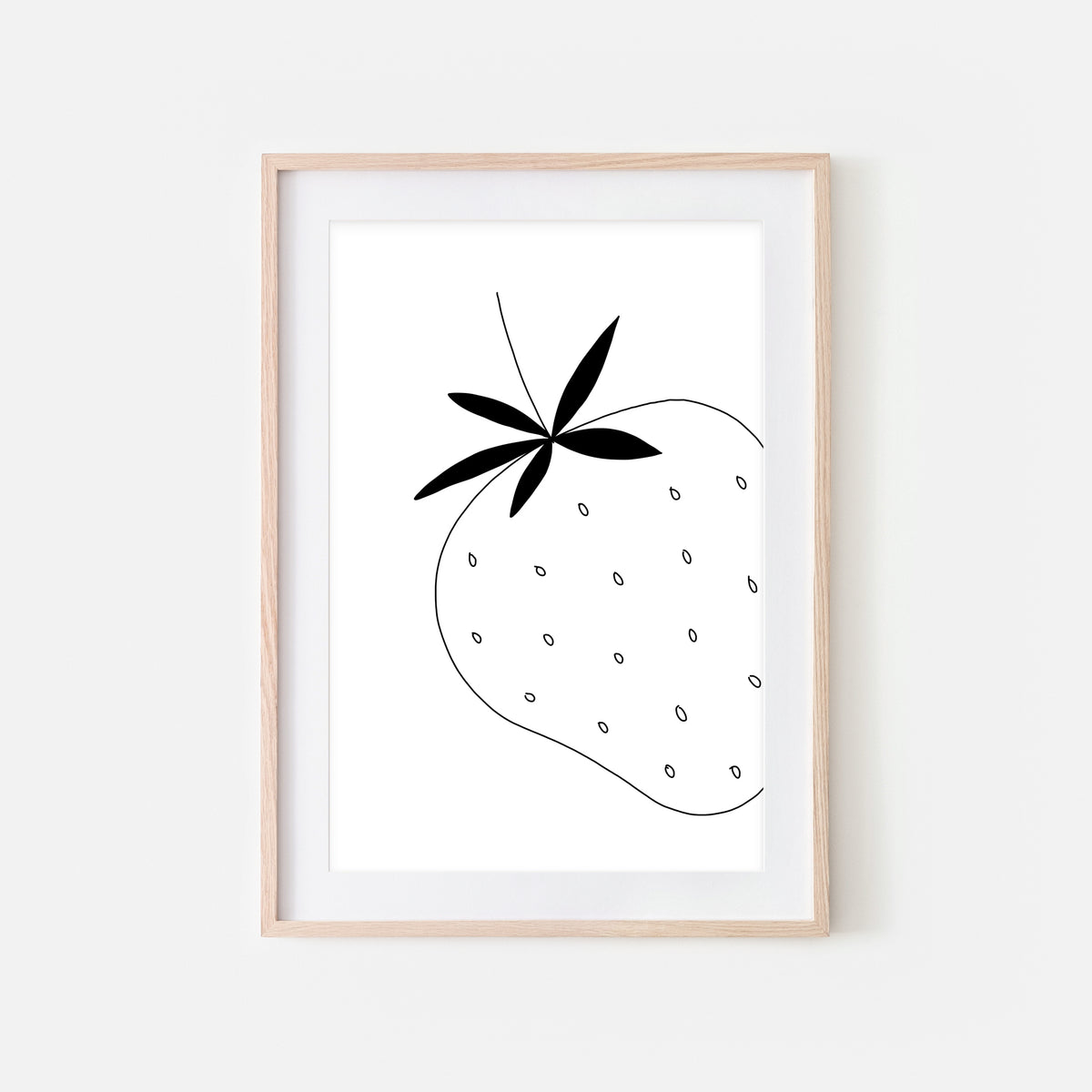 Strawberry Line Drawing