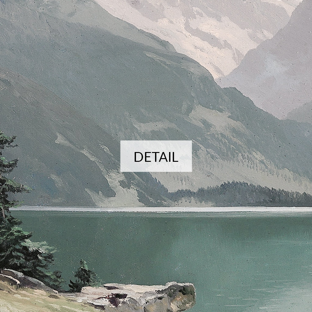 Toni Haller Mountain Landscape Painting - Lake Gosau with the Dachstei ...